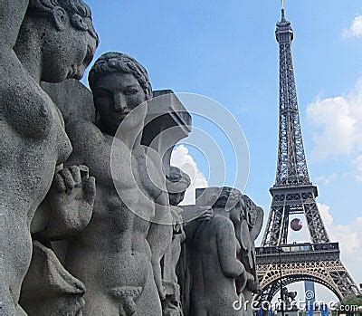 Statues And Eiffel Tower Stock Photography CartoonDealer Com 96683096