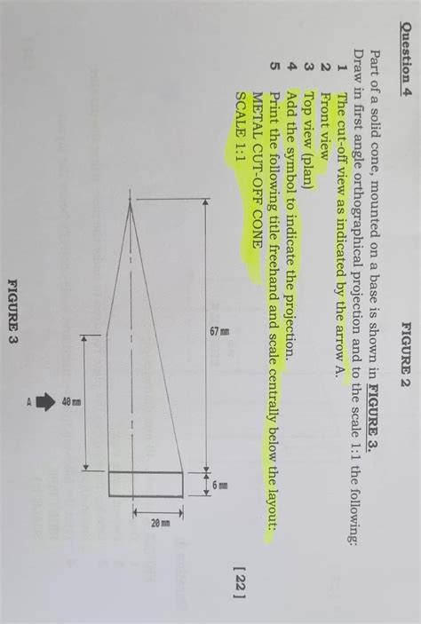 Solved Question 4 FIGURE 2 Part Of A Solid Cone Mounted On Chegg Com