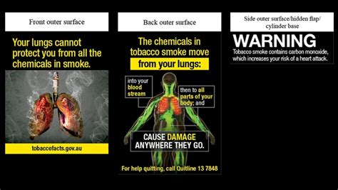 Warnings Printed On Individual Cigarette Sticks In Australia Gold
