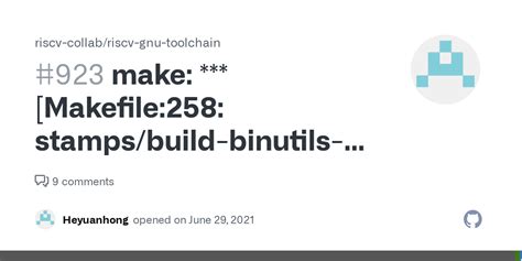 make [makefile 258 stamps build binutils linux] error 127 · issue