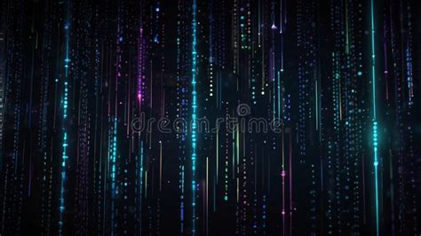 Abstract Technology Background With Glowing Lines And Particles 3d