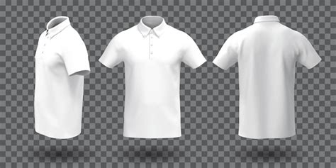 Conjunto De Modelo De Camisa Polo Branca Com Qualquer Design De