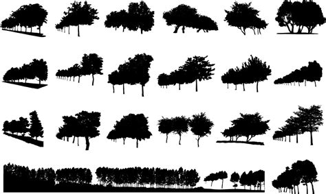 Treeline Silhouette Vector At Vectorified Com Collection Of Treeline Silhouette Vector Free