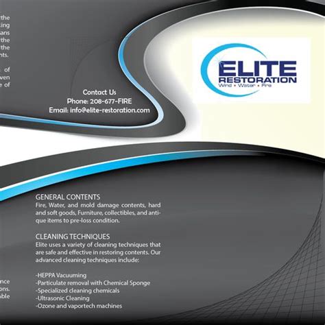 Contents Restoration Brochure Brochure Contest Designbrochurewinning