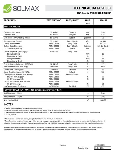 Technical Data Sheet Pdf Applied And Interdisciplinary Physics Materials Science