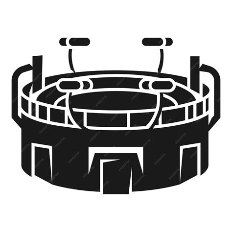 Premium Vector Round Stadium Icon Simple Illustration Of Round