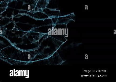 Abstract Binary Polygon Plexus Nodes Connections Network For Visuals Vj