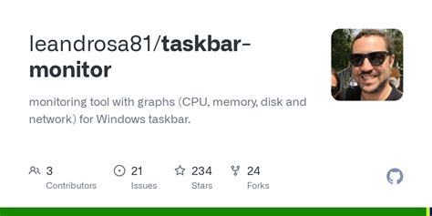 Github Leandrosa81taskbar Monitor Monitoring Tool With Graphs Cpu Memory Disk And Network