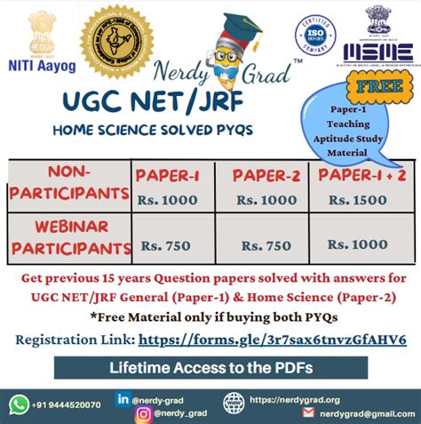 UGC NET JRF Home Science Nerdy Grad