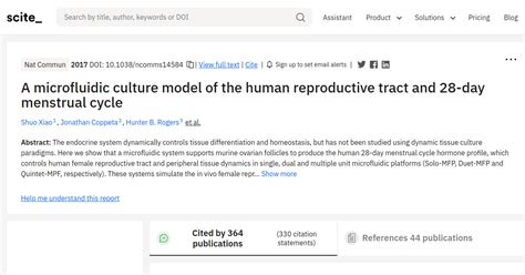 [citation Report] A Microfluidic Culture Model Of The Human Reproductive Tract And 28 Day
