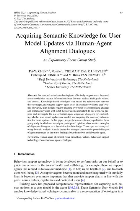 Pdf Acquiring Semantic Knowledge For User Model Updates Via Human
