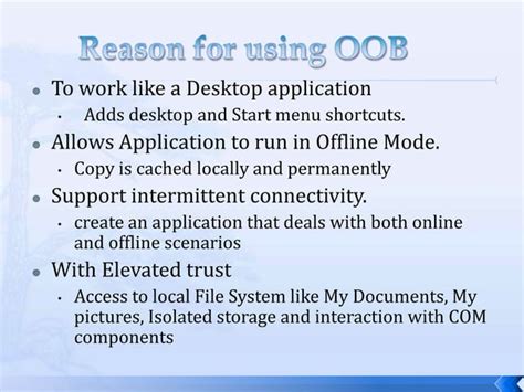 Silverlight As A Desktop Application Pptx