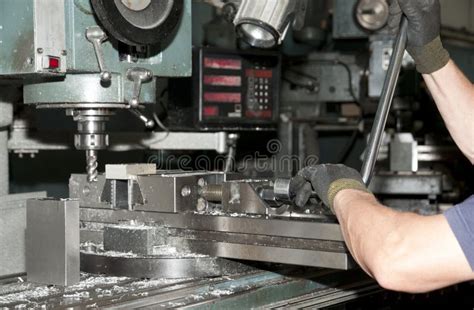 Drilling And Milling CNC In Workshop Stock Photo Image Of Mill Factory 15054834