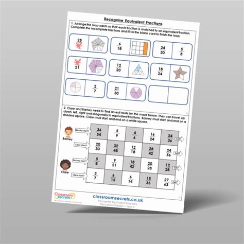 Year 5 Recognise Equivalent Fractions Discussion Problem Resource