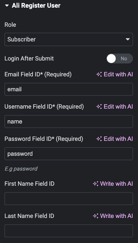 Easy Create Elementor Registration Form
