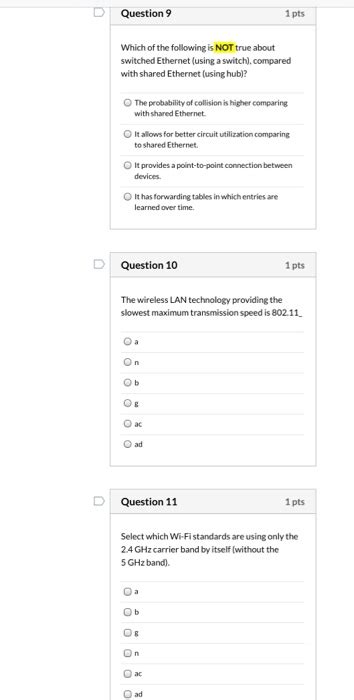 Solved Question Pts Which Of The Following Is NOT True Chegg