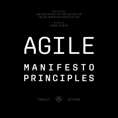 AGILE Manifesto Principles Twelve Agile Values Scrum Master DARK Printed Poster Etsy