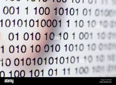 Binary Code On A Computer Screen Stock Photo Alamy