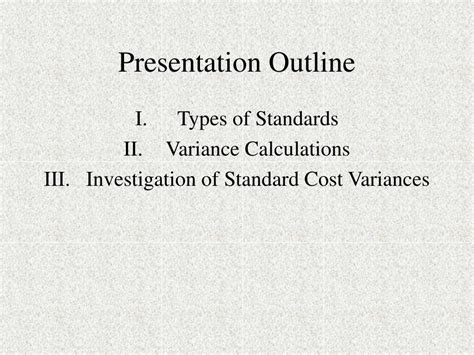 Ppt Chapter 11 Standard Costs And Variance Analysis Powerpoint