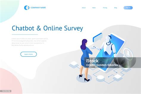 아이소메트릭 채팅 봇과 온라인 설문 조사 온라인 시험 설문지 양식 온라인 교육 인터넷 퀴즈 인공 지능 Ai 및 비즈니스 Iot 개념 등측투영법에 대한 스톡 벡터 아트 및