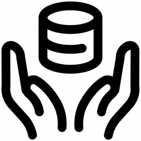 Data Database Server Network Storage Hand Care Icon Download On Iconfinder
