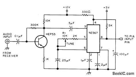 1 Khz Tone Decoder Measuring And Test Circuit Circuit Diagram