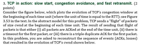 solved 3 tcp in action slow start congestion avoidance