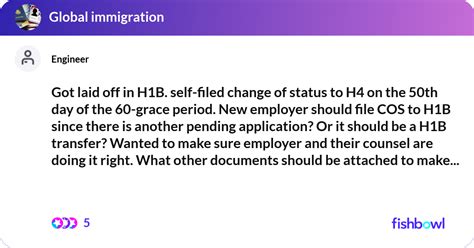 Got Laid Off In H1B Self Filed Change Of Status T Fishbowl