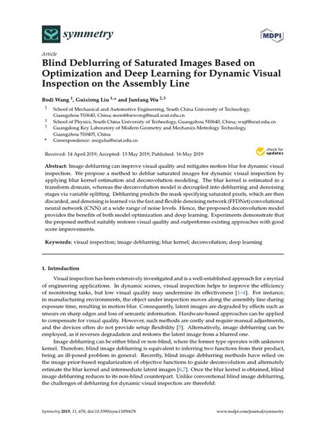 blind deblurring of saturated images based on optomization pdf deep