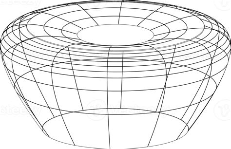 Abstract 3d Thin Line Wireframe For Futuristic Design Element 11028552 Png