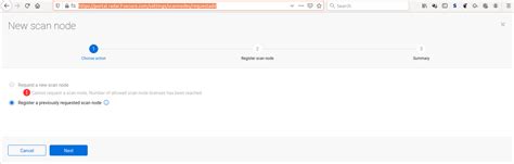 When Requesting A Scan Node License In Vulnerability Management Portal The Error Number Of