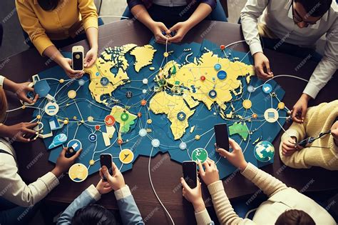 Premium Ai Image Our World Connected Social Networking Interconnection Concept