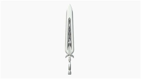 3d Model Scifi Sword B06 Full White Sci Fi Weapon Design Vr Ar Low Poly Cgtrader