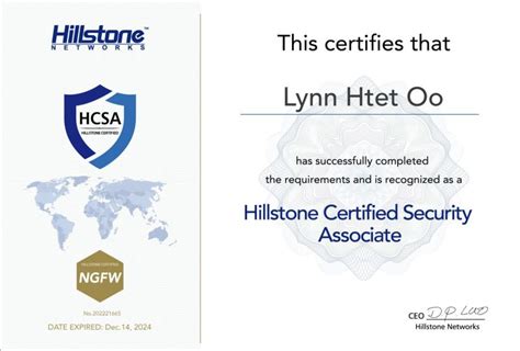 Lynn Htet Oo On Linkedin Hillstonecertifiedsecurityassociate Ngfw 10 Comments