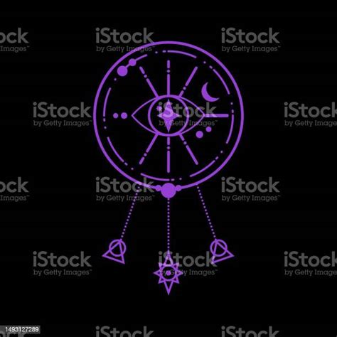 추상적인 기하학적 마법의 모양 추상적인 신비한 상징 크리에이티브 드림캐쳐 검은색에 대한 스톡 벡터 아트 및 기타 이미지 검은색 기하 도형 눈 신체 부분 Istock