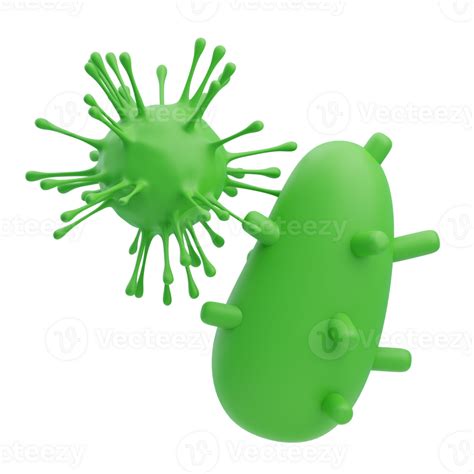 3d Virus And Bacteria Visualization For Healthcare 51796930 Png