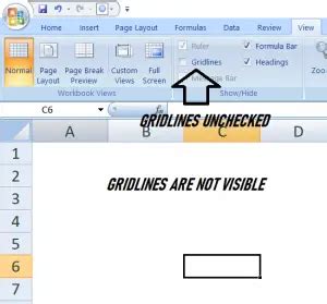 How To Show Or Hide Gridlines Column Names Row Numbers Or Formula Bar In Excel