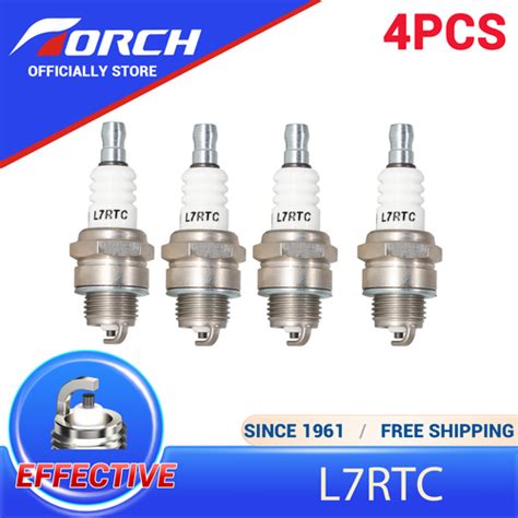 4pcs Torch L7rtc Spark Plug Small Engine For Denso W22mpr U For Ngk