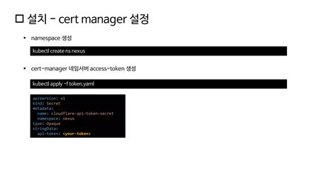 Nexus Helm 설치와 Private Docker Repo 생성 Ppt