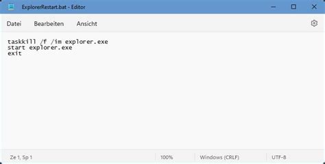 Windows Explorer Per Batch Datei Neu Starten Pctippch