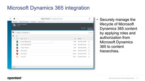 Opentext Extended Ecm For Microsoft Dynamics Customer Engagement Ppt