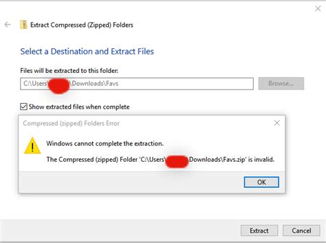 Windows Cannot Complete The Extraction Toms Hardware Forum