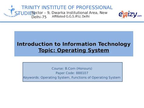 Pptx Introduction To Information Technology Operating System Dokumentips