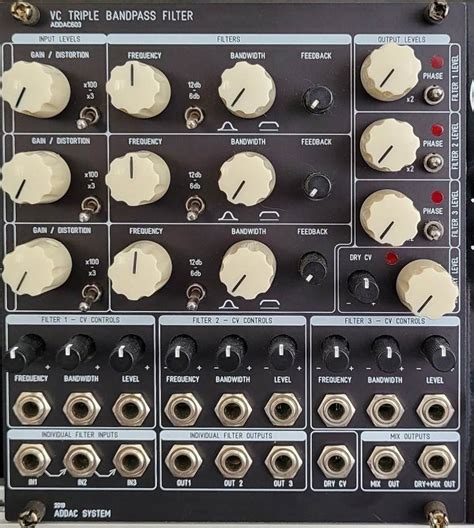 VC TRIPLE BANDPASS FILTER ADDAC System Audiofanzine