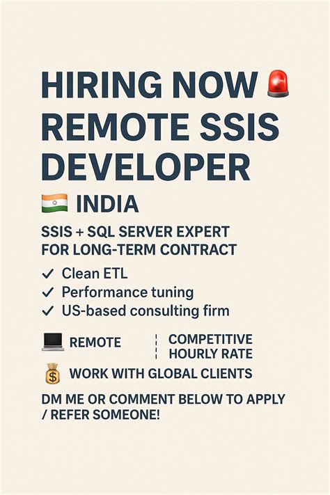 Ssis Sqlserver Etl Indiajobs Remotework Hiring Dataengineering Arun Albert