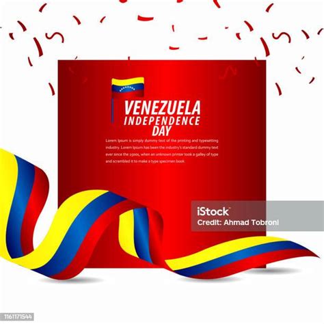 행복한 베네수엘라 독립 기념일 축하 리본 배너 포스터 템플릿 디자인 일러스트 0명에 대한 스톡 벡터 아트 및 기타 이미지 0명 7월 기 Istock