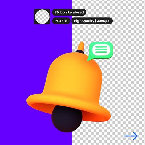Premium Psd Psd 3d Illustration Of Notification