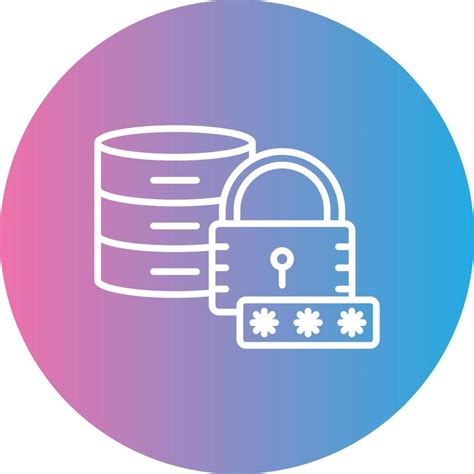 Secured Database Line Gradient Circle Icon 43430137 Vector Art At Vecteezy