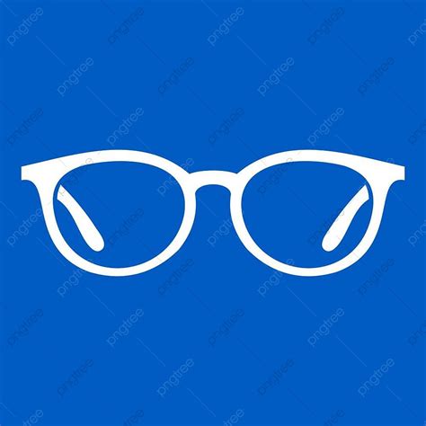 안경 아이콘 흰색 파란색 배경 벡터 일러스트 레이 션에서 절연 하얀 안경 스타일 Png 일러스트 및 벡터 에 대한 무료 다운로드 Pngtree