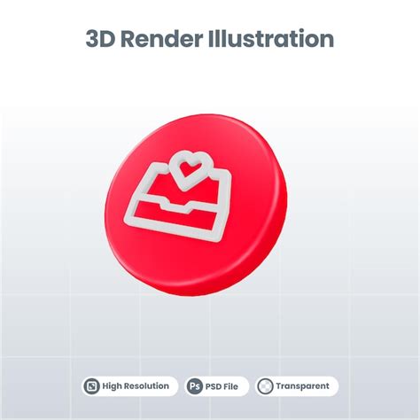 Premium Psd 3d Render Valentine With Wedding Invitation Icon For Ui Ux Web Mobile App Social